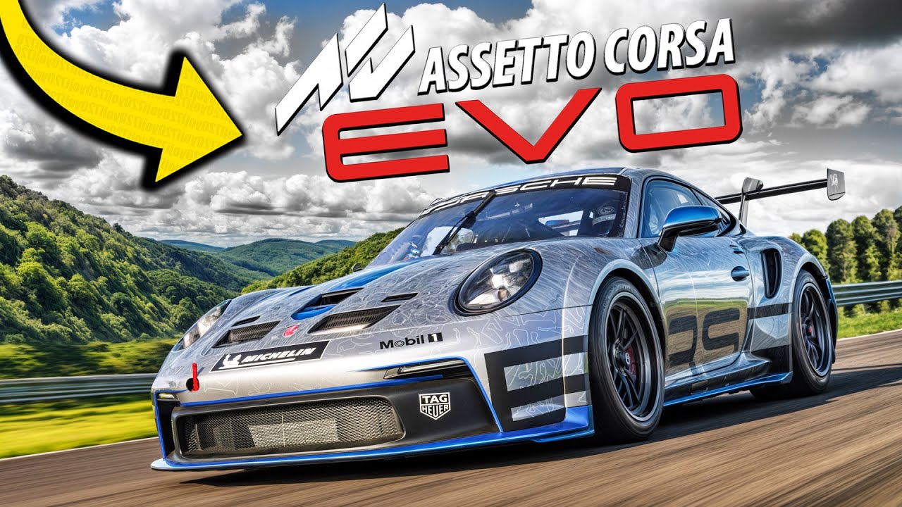 ASSETTO CORSA EVO PL - Wszystkie auta, RS3 w deszczu, elektryczne auto, 911 bez trakcji i ...