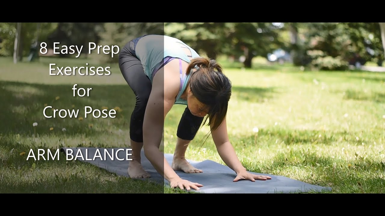 ARM BALANCE - 8 Easy Prep Exercises for Crow Pose #yoga #armbalance # ...