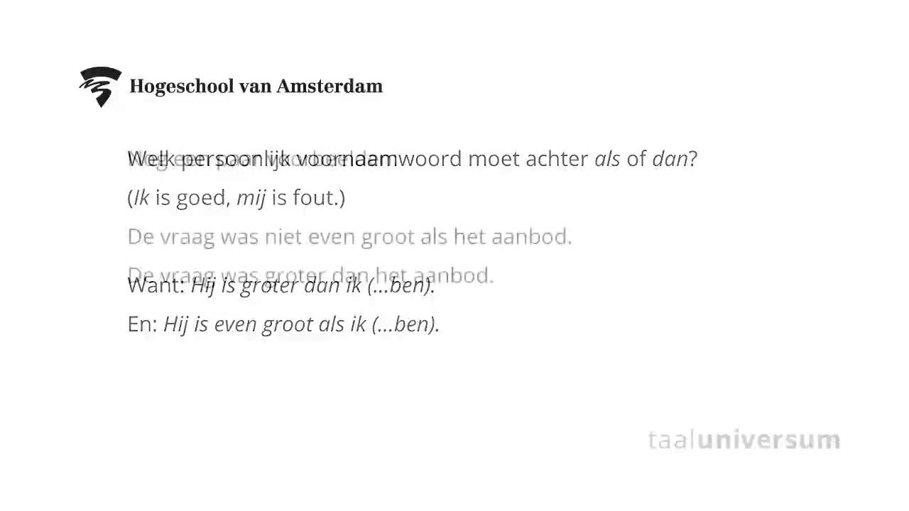 als of dan? - YouTube