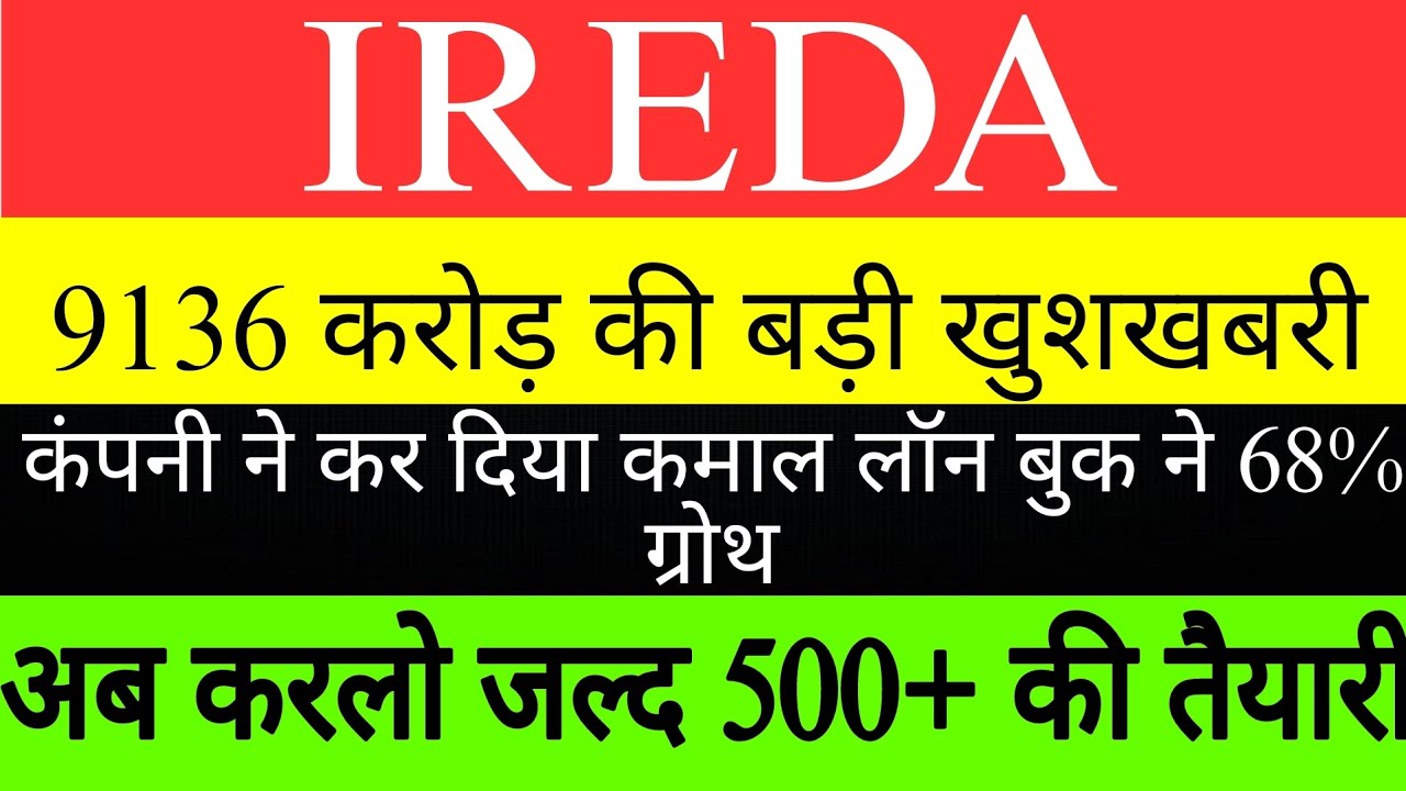 IREDA Share price Target for tomorrow. IREDA Share latest news. IREDA ...