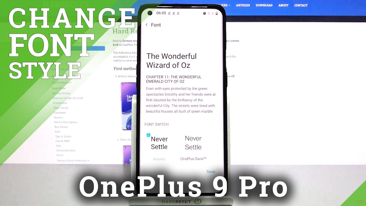 How to Change Font Style on OnePlus 9 Pro - YouTube
