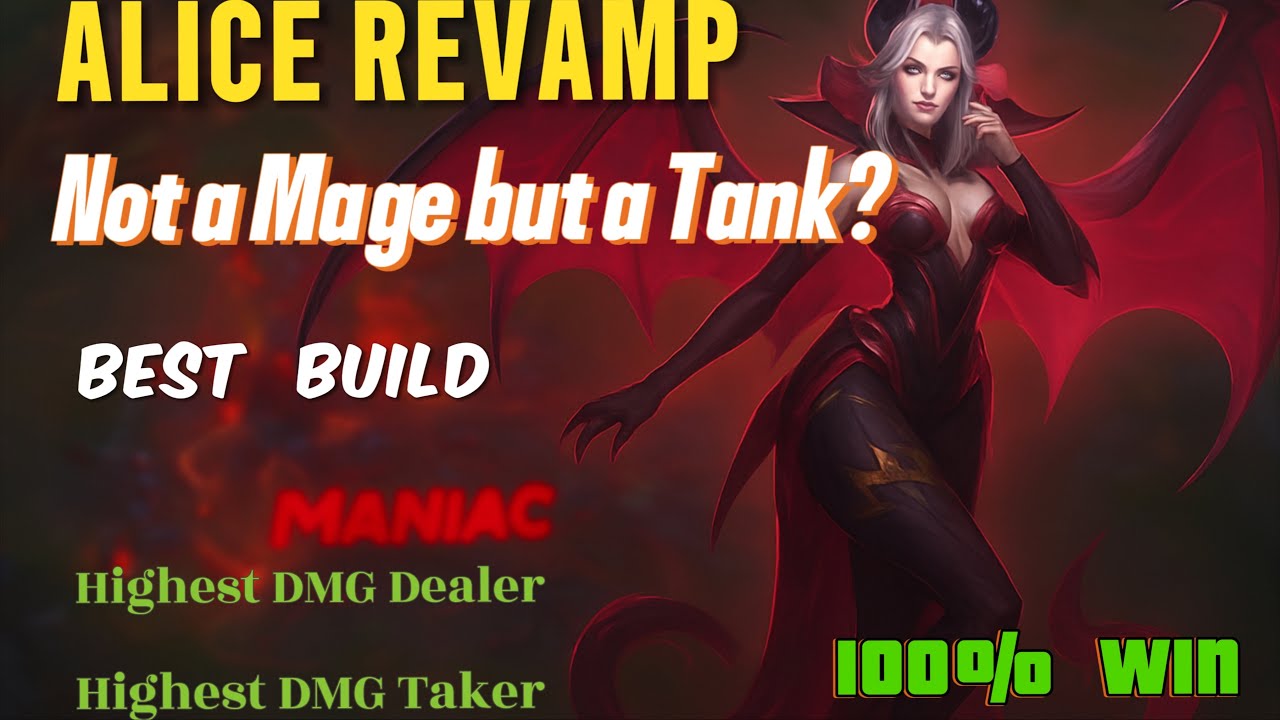 REVAMP ALICE MLBB GAMEPLAY | TANK BUILD | MLBB | MOBA LEGENDS 5V5 - YouTube