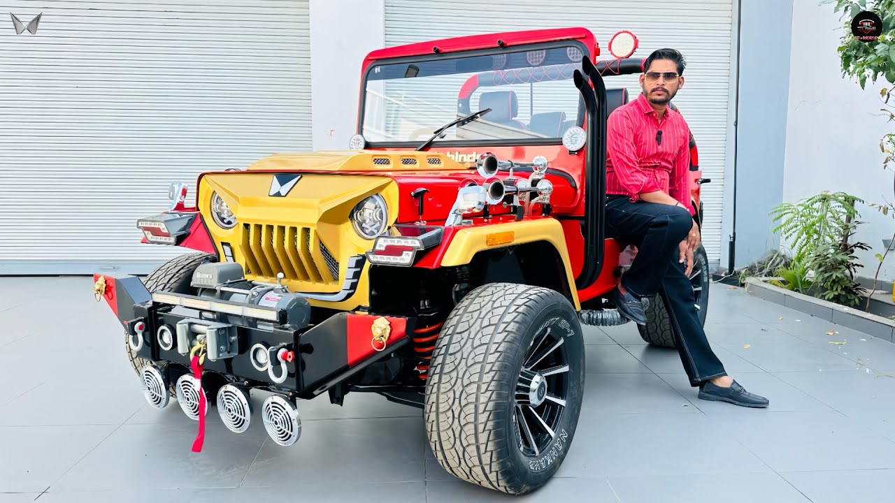 Red & Golden Combo 🤩 Modified Jeep @8199061161 Jain Motor’s Jeep - YouTube