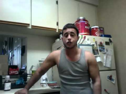 flexing and pre work out drink