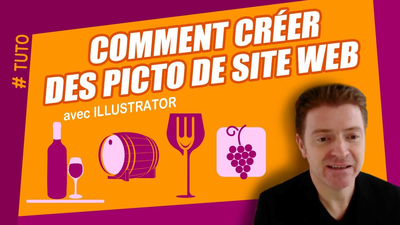 Comment créer des picto de site web avec Illustrator - YouTube