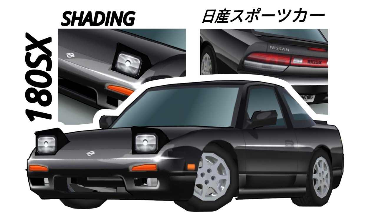 FR Legends Livery SHADING NISSAN 180SX [+ headlights detailing] - YouTube
