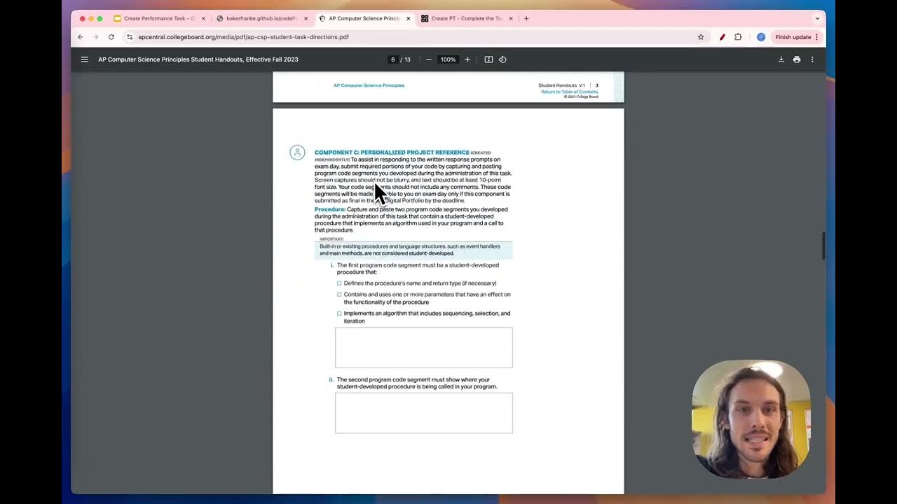 AP CSP - Create Performance Task - How To - Submission (3/3) - YouTube