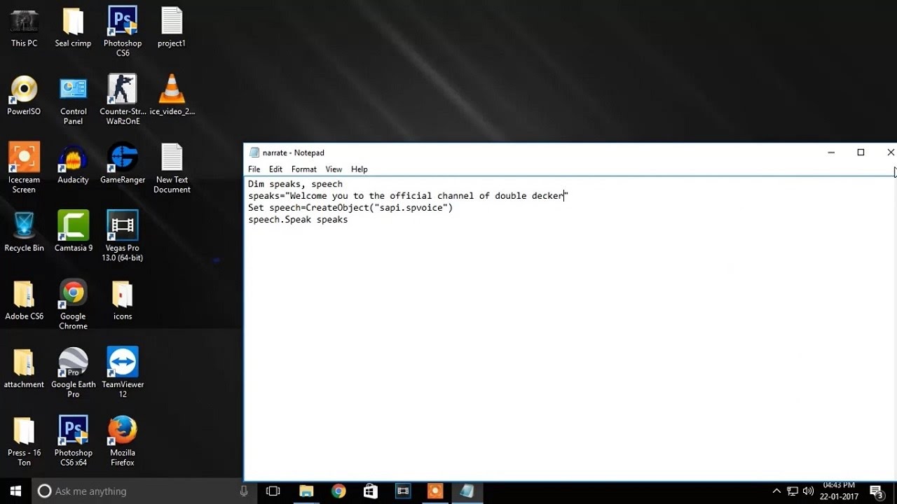 How To Make Computer Welcome You | Pc Voice Changer | Notepad Tricks ...