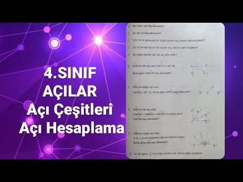 4.SINIF AÇILAR ~Açı Çeşitleri ve Açı Hesaplama #4.Sınıf #açılar #egitim #geometri