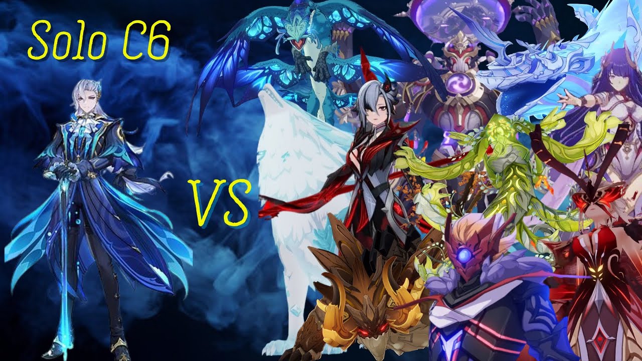Solo C6 Neuvillette VS every Weekly Boss (no food/healing) - YouTube