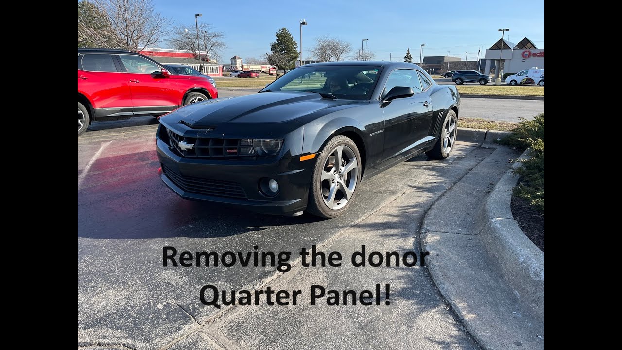 Camaro SS Project removing the Quarter from the donor - YouTube