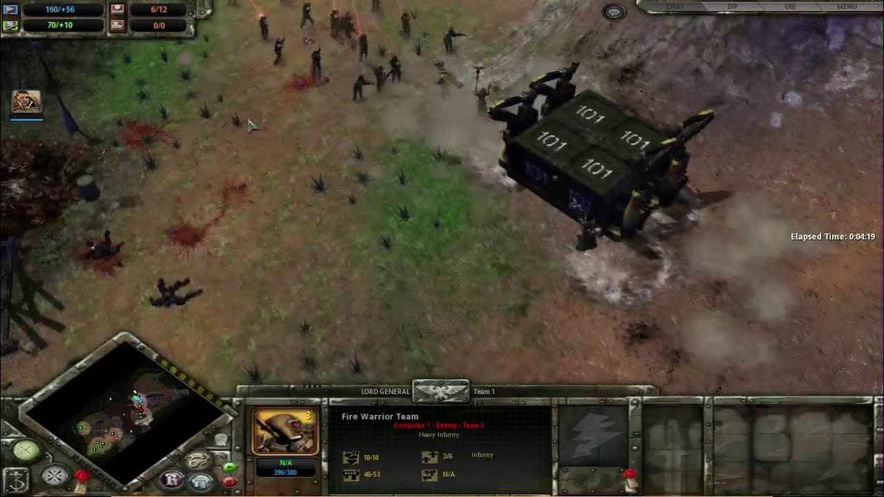 DAWN OF WAR-Turret rush an INSANE AI Tau - YouTube