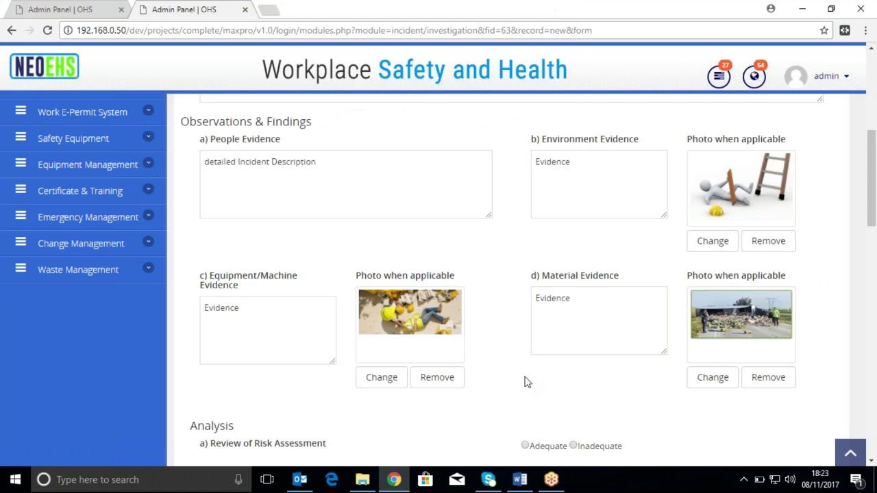NEO EHS (Occupational Health and Safety System) Video tutorial ...