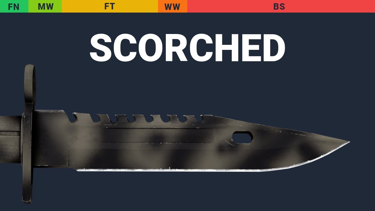 M9 Bayonet Scorched - Skin Float And Wear Preview - YouTube