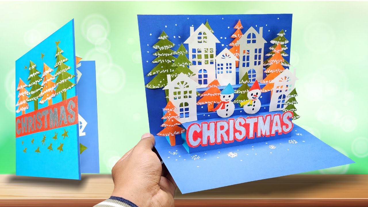 3d Christmas Pop Up Card 3d Pop Up Christmas Greeting Card Diy