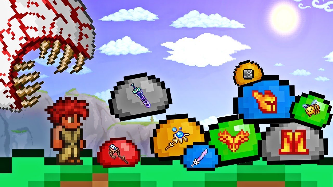 Terraria, But Every Slime Drops RANDOMIZED ITEMS - YouTube