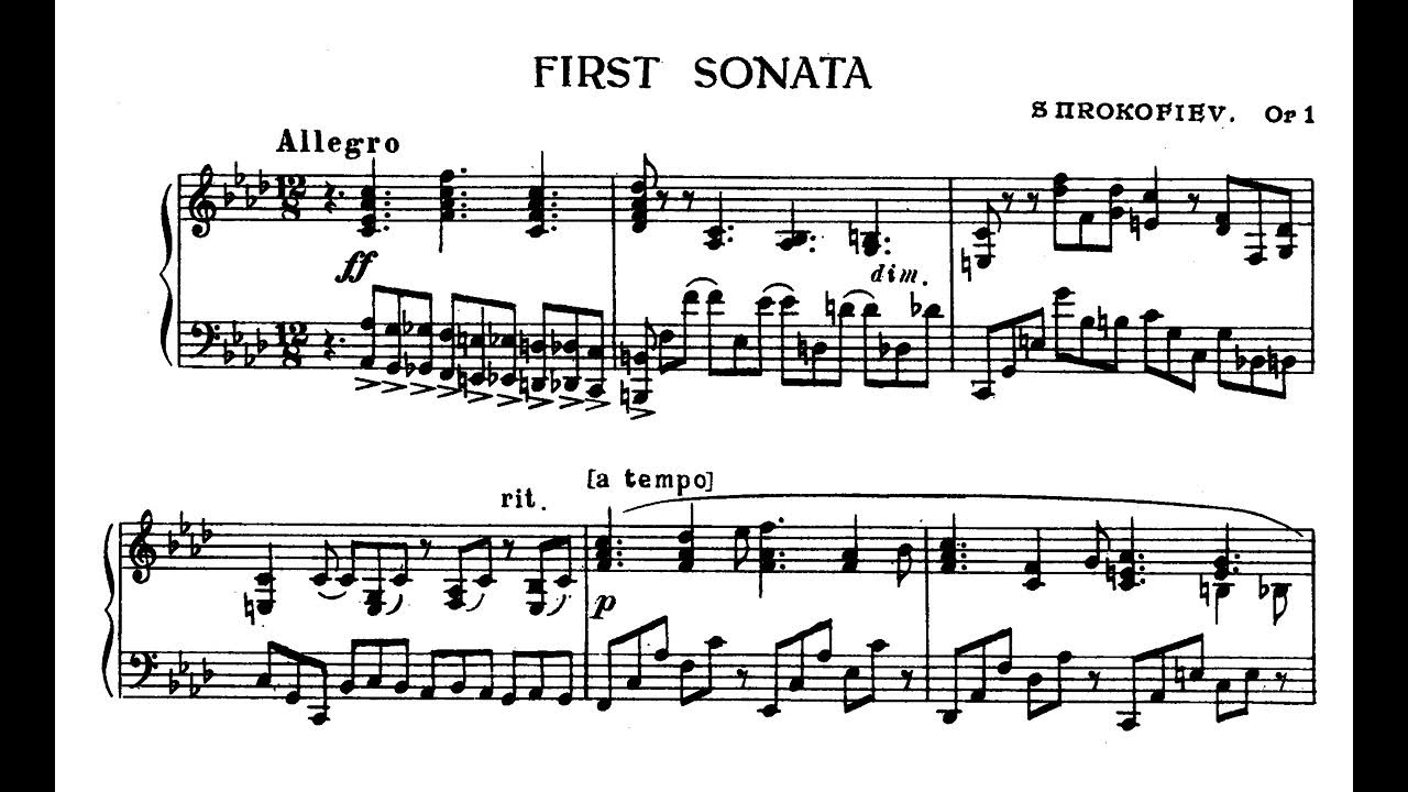 Sergei Prokofiev - Piano Sonata No. 1, Op. 1 - YouTube