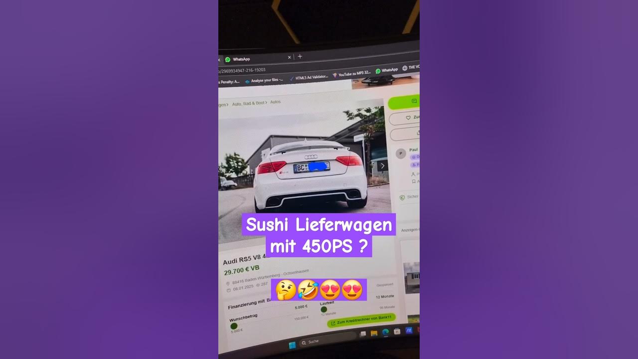 Audi RS5 V8 450PS 🤩🤣 #audirs5 #audi #auto #automobile #trending #shorts #funny #fyp - YouTube