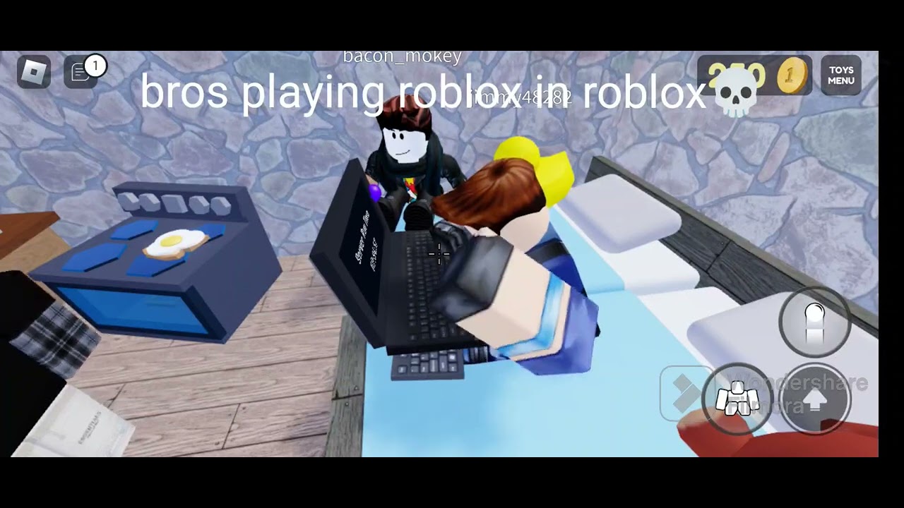 bros playing roblox in roblox 💀 - YouTube