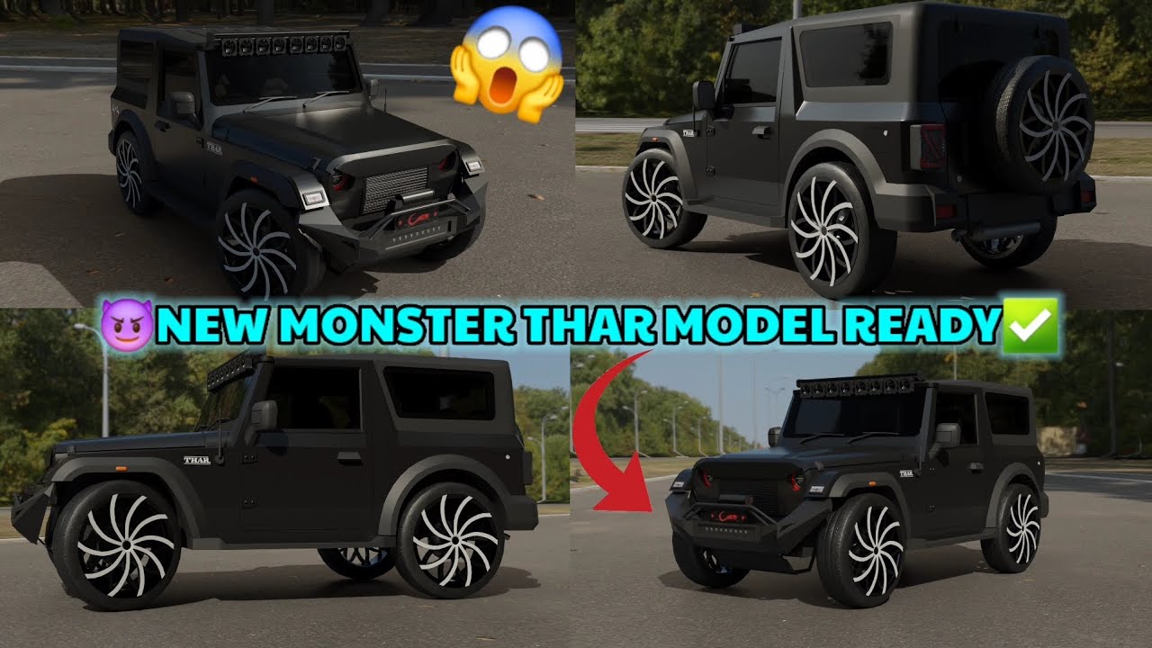 😈MONSTER THAR MODEL READY ️ INDIAN VEHICLES SIMULATOR 3D # ...