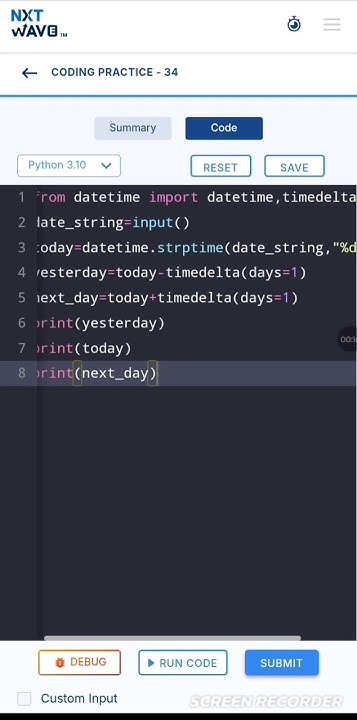Print Date using Python CCBP Nxtwave #coding #correctcoding #python #nxtwaveccbp4 #programming # ...