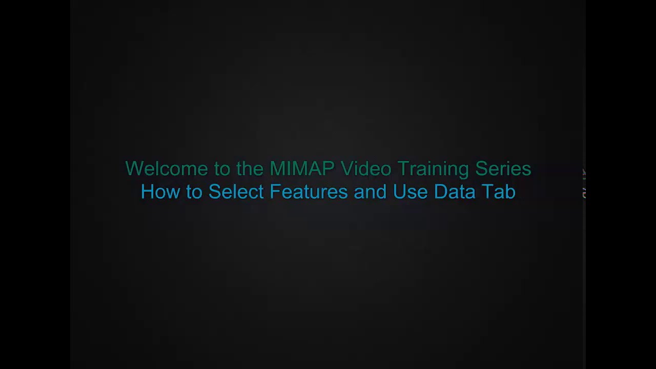 Selecting Features in MIMAP - YouTube