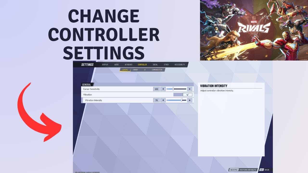 How to Change controller Settings in Marvel Rivals - YouTube