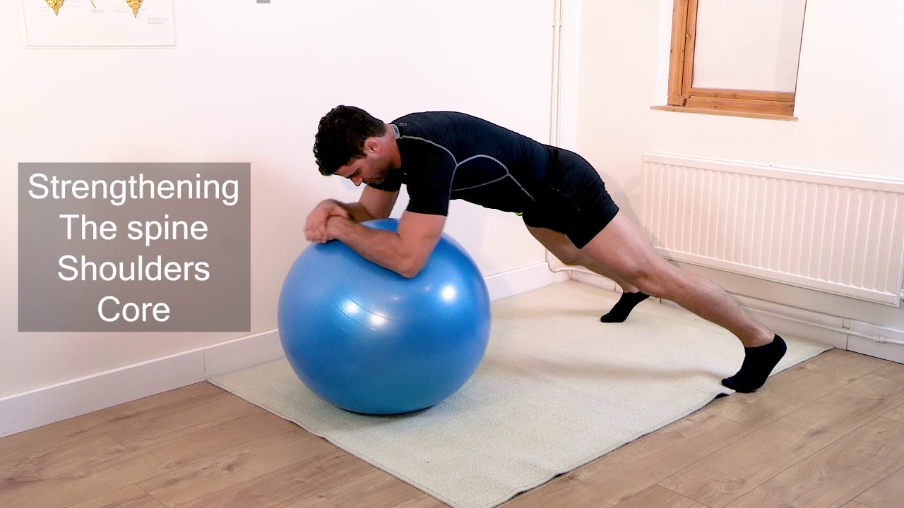 Plank exercise using an exercise ball (115) - YouTube