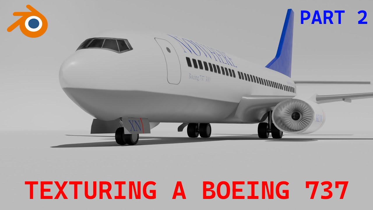 Texturing a Boeing 737 in Blender - Part 2 - YouTube
