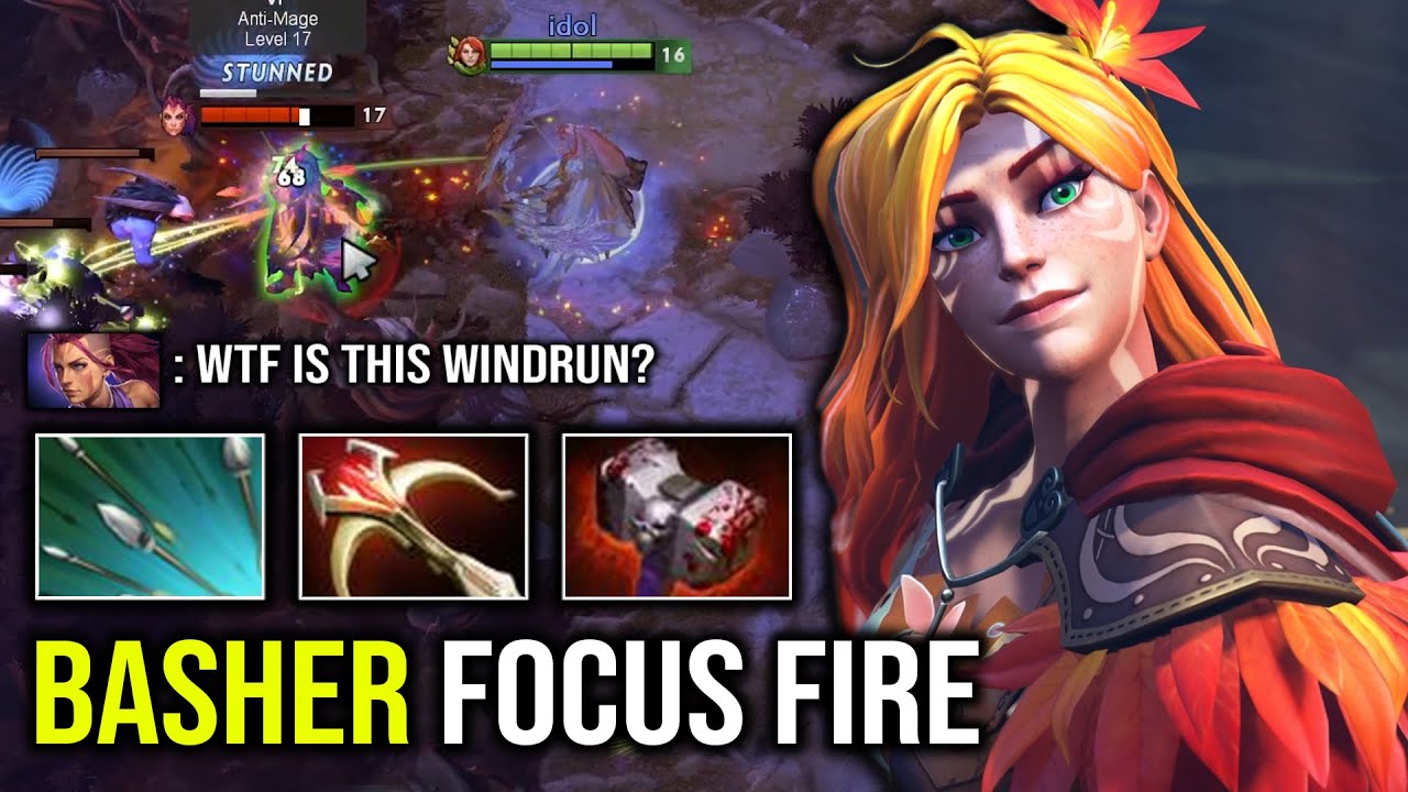 NEW 7.35 Basher Focus Fire Windranger Unlimited Raining Arrow Brutal ...