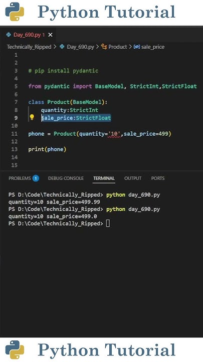 Assigning Strict Types With Pydantic | Python Tutorial - YouTube