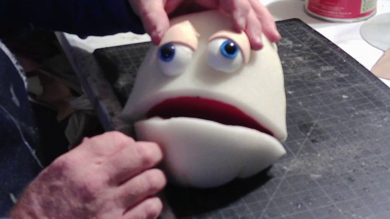 Making A Puppet Head Pattern DIY My Purple Pal #5 Assembling the Foam ...