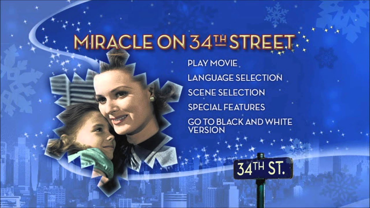 Miracle On 34th Street (1947) Special Edition - UK DVD Menu - YouTube