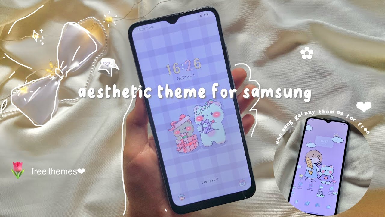 aesthetic & cute themes for free🌷| 🧇 samsung galaxy part.3｡⁠*ﾟ⁠+ - YouTube