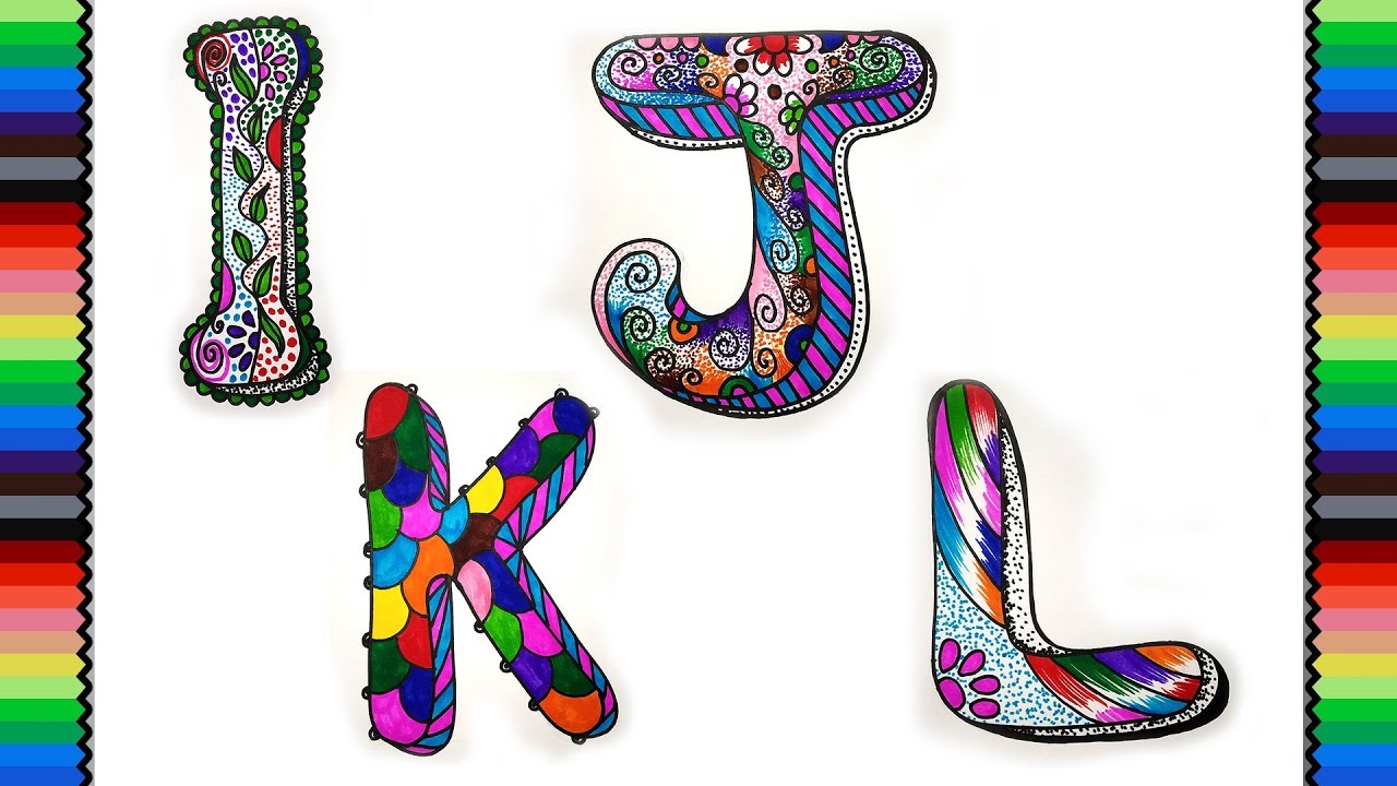 IJKL Alphabets Drawing | Learn Alphabets | letters | fun drawing - YouTube