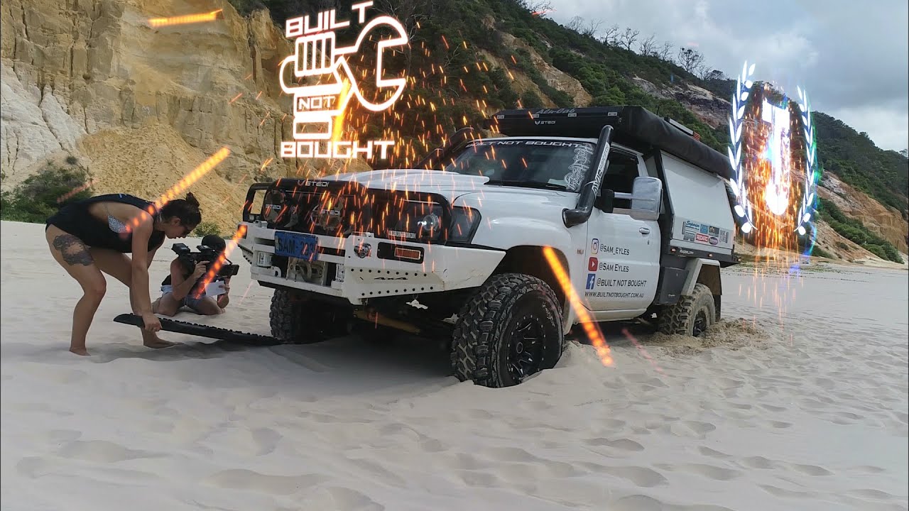 600hp Patrol gets bogged at Rainbow - YouTube