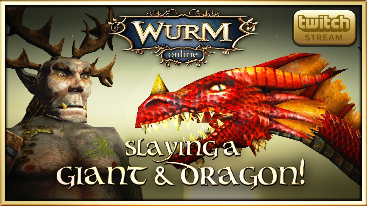 Slaying a Red Dragon & Forest Giant in Wurm Online (HIGHLIGHTS) - YouTube