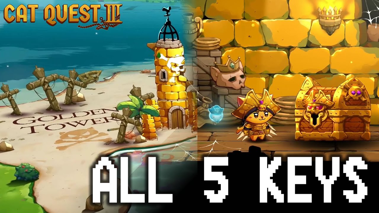 Cat Quest III The Golden Tower ALL 5 Golden KEYS - YouTube