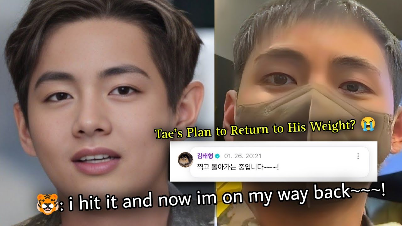 Taehyung Hints at Returning to His Previous Weight or adjusting His ...