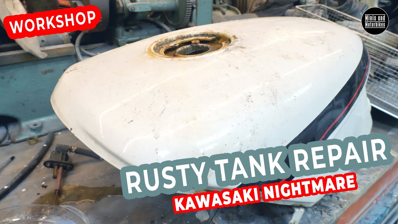 Kawasaki Tank Restoration : A Rusty Adventure! - YouTube