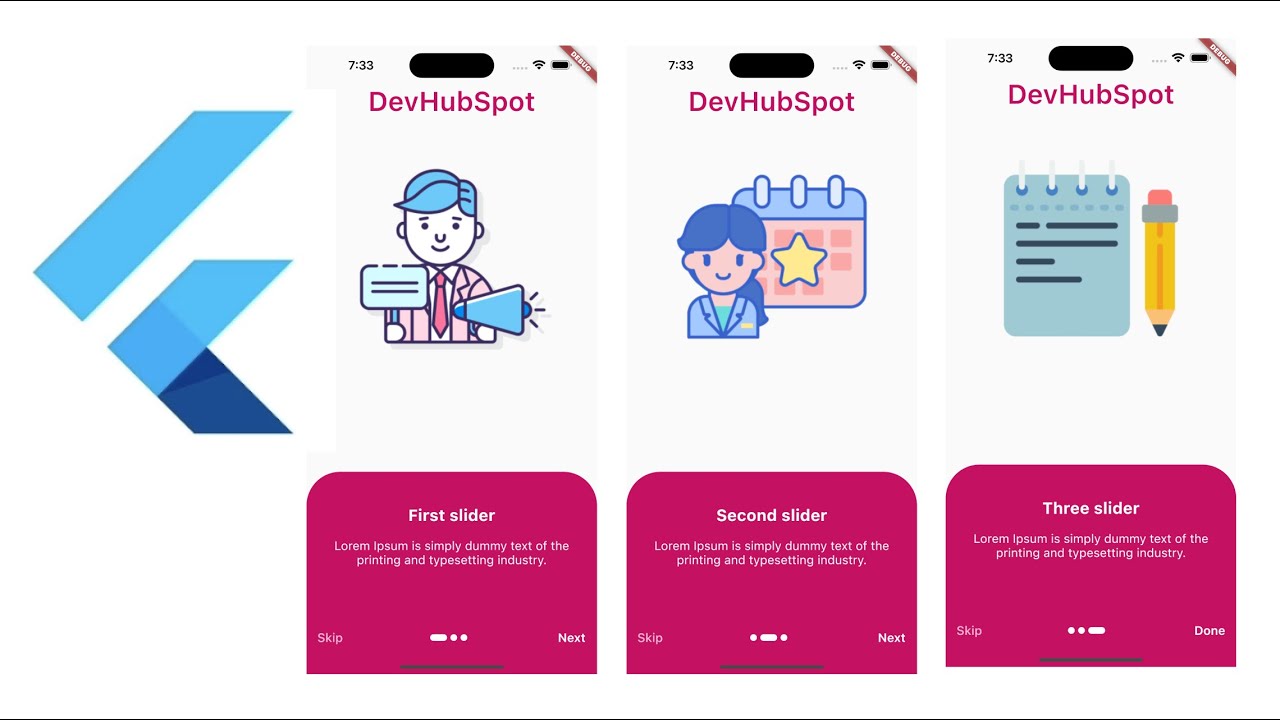🔴 Flutter Onboarding Screen App Intro Screen Devhubspot Youtube