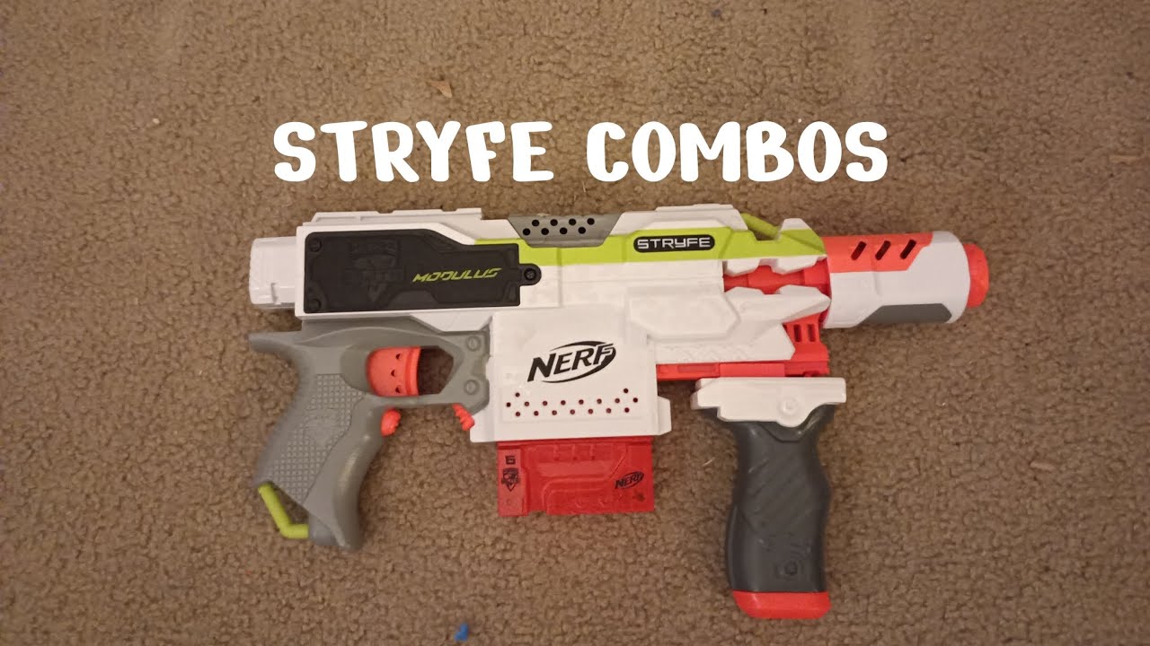 nerf modulus stryfe combos - YouTube