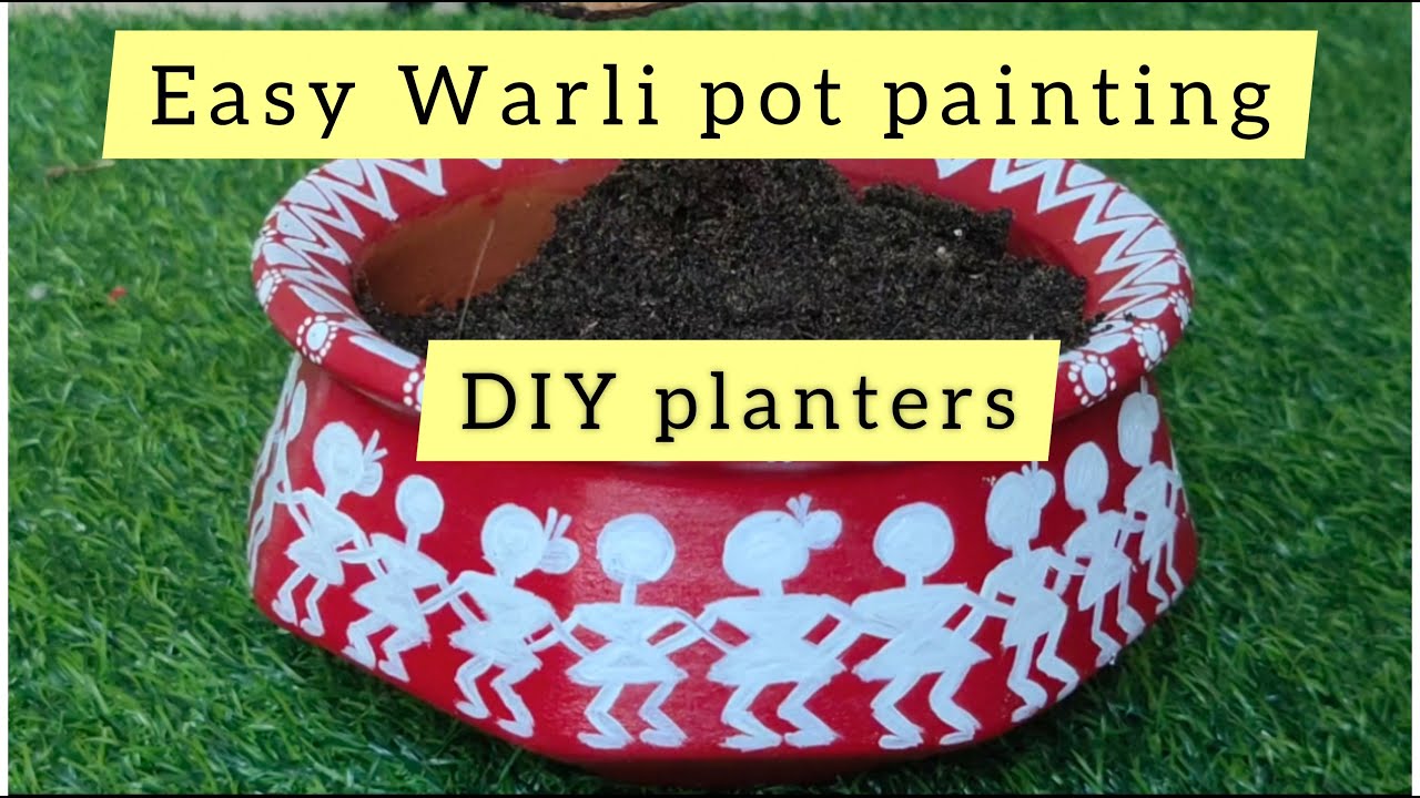 Easy Pot Painting Ideas Warli Art DIY Pot Painting For Beginners easy-pot-painting-ideas-warli-art-diy-pot-painting-for-beginners