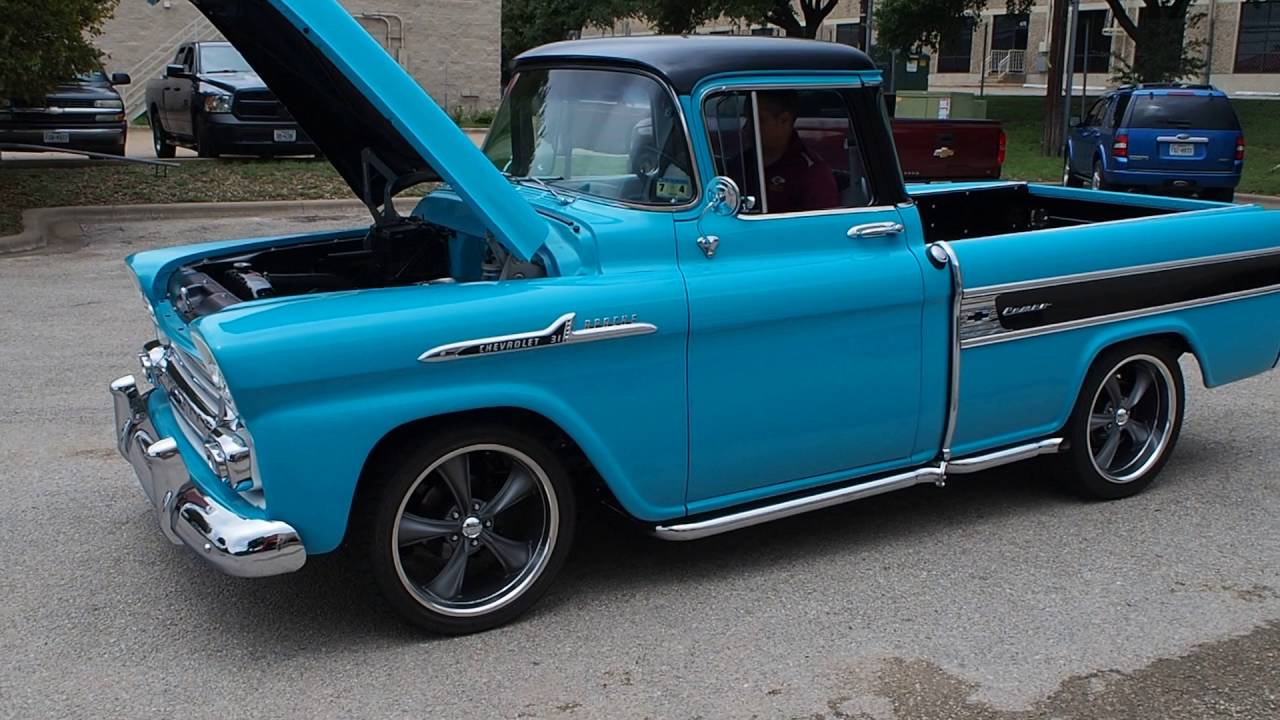 1958 Chevrolet Cameo Pickup Start & Run (External) - YouTube
