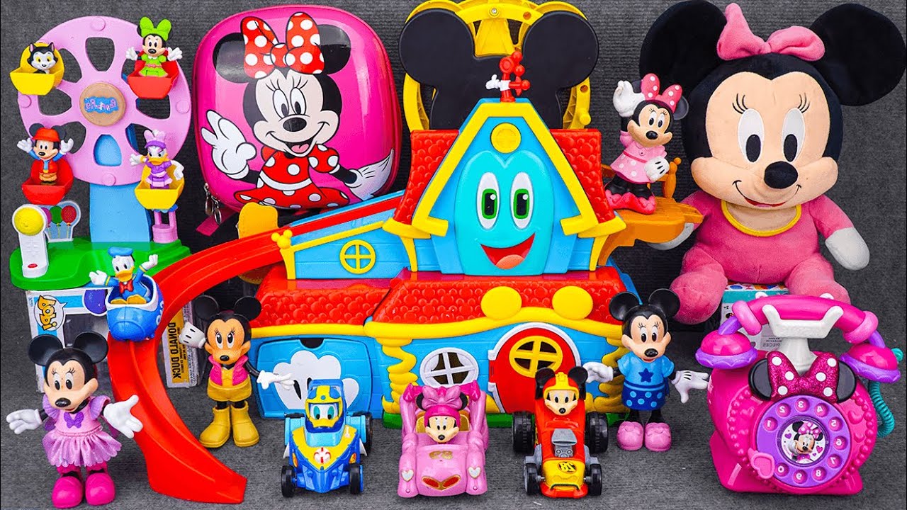 Satisfying with Unboxing Minnie Mouse Jumbo Fun House Playset | Review ...