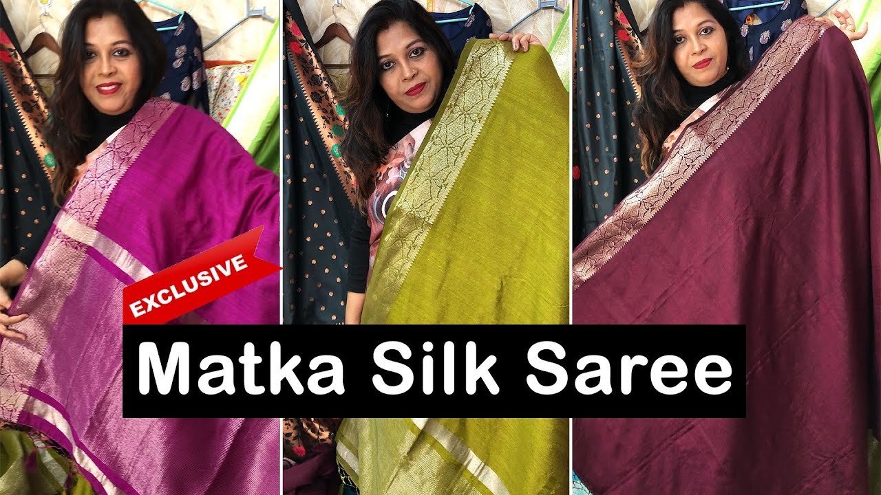 Traditional Matka Silk Saree Designs | Booking Number 8583944092 - YouTube