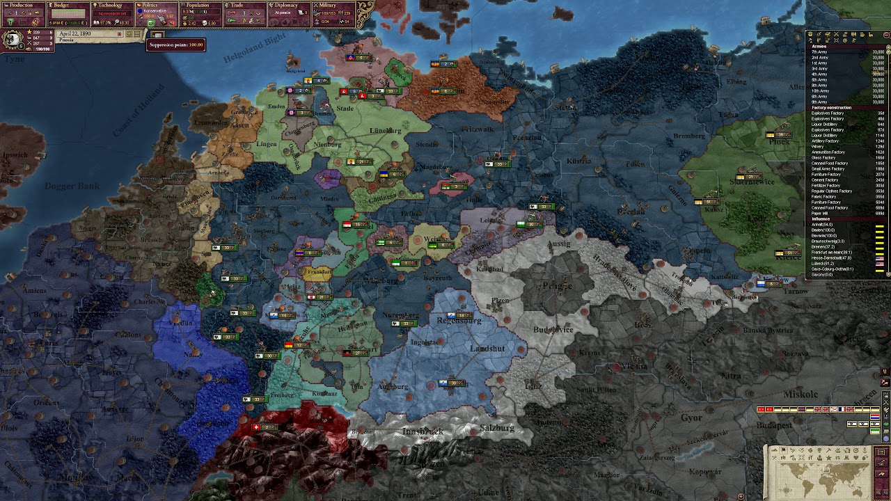 Forming the German Empire vic2 - YouTube