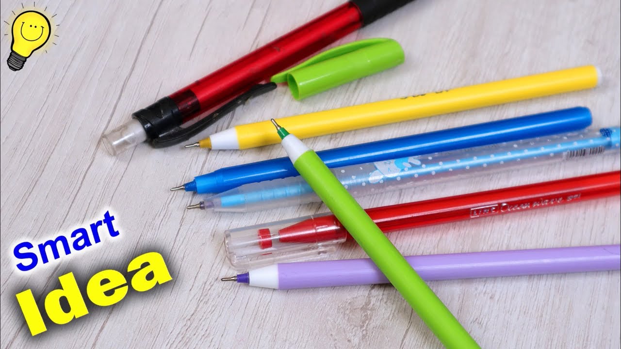 Pen Stand Box Making Out of Empty Pen || Best Out of Waste Craft Idea ...
