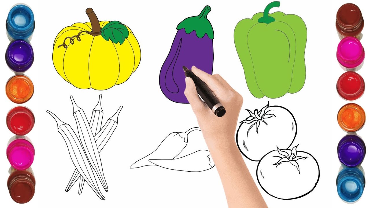 Learn 2d Vegetable, Learn Vegetable name and colors for toddlers ...