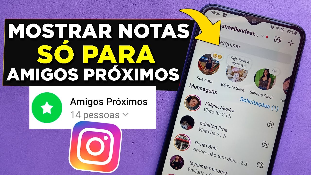 Como MOSTRAR SUA NOTA Só Para AMIGOS PRÓXIMOS no Instagram - YouTube